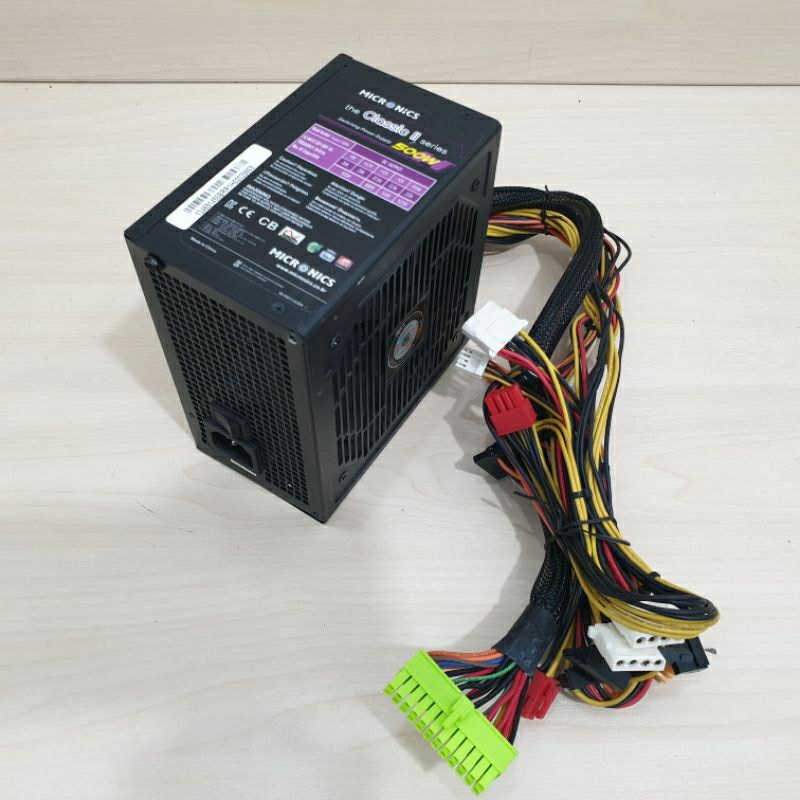 Jual POWER SUPLLY / PSU MICRONICS THE CLASSIC II SERIES 500W | Shopee ...