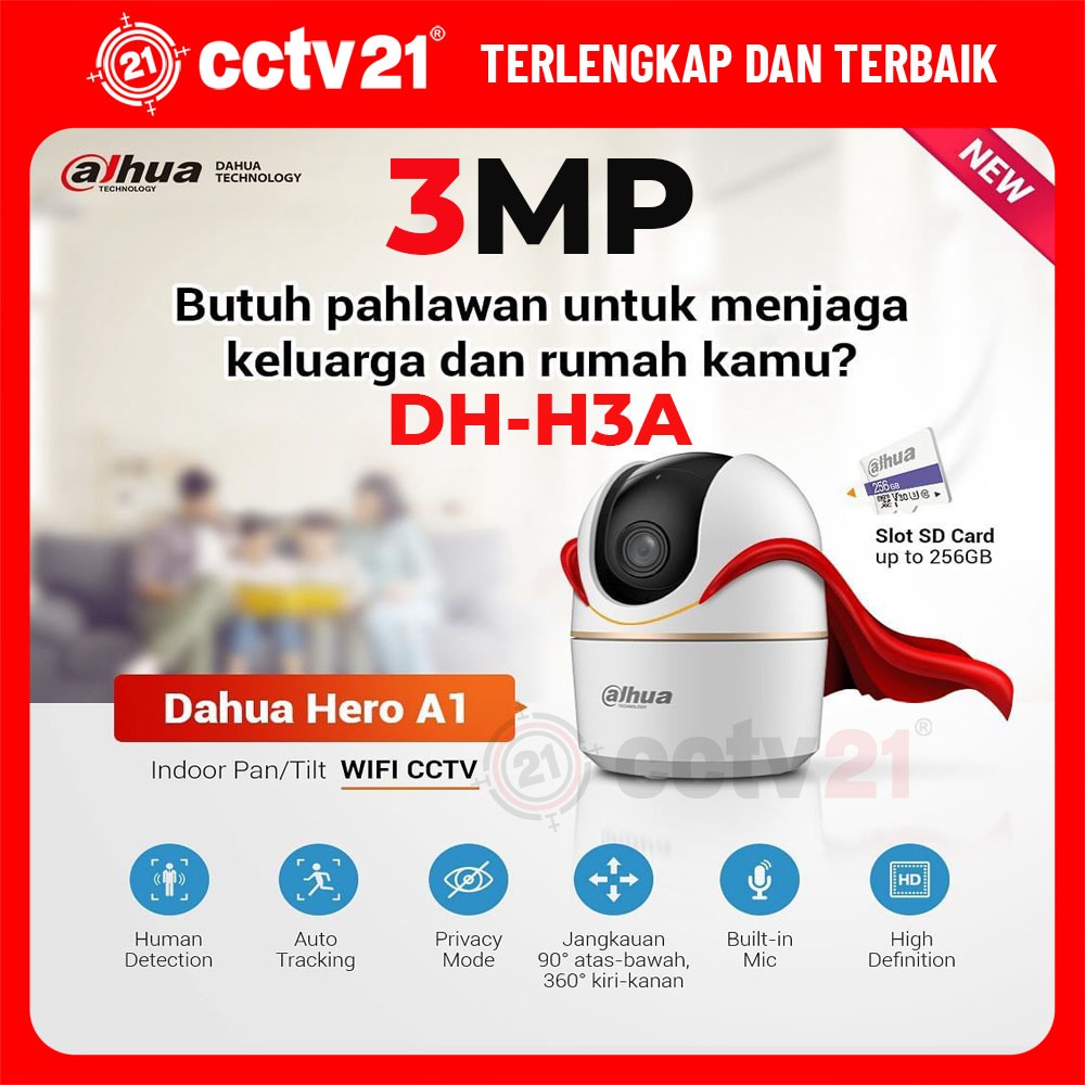Jual DAHUA Hero A1 DH-H3A 3MP cctv Wifi IP Camera Indoor Garansi Resmi | Shopee Indonesia