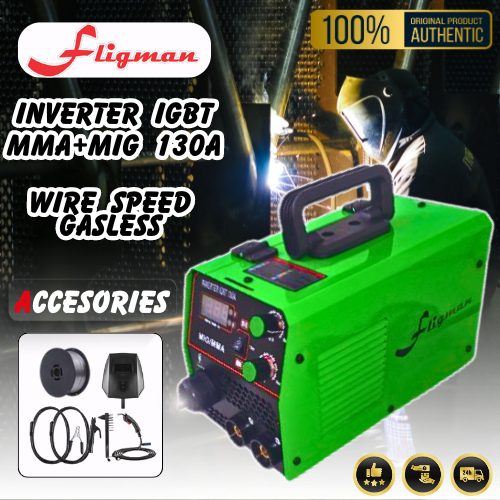Jual Fligman Mesin Las Listrik- Las Mig Tanpa Gas (Metal Inert Gas)-130 ...