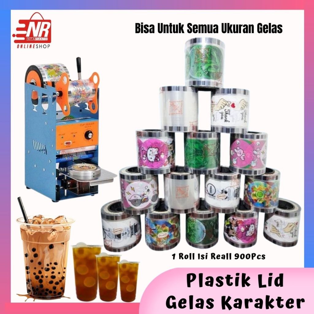 Jual Plastik Lid Cup Sealer (KARAKTER GAMBAR KARTUN) - Plastik Penutup ...