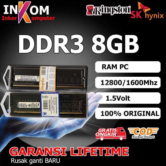 Jual RAM PC DDR3 8GB DDR3-12800 | Shopee Indonesia