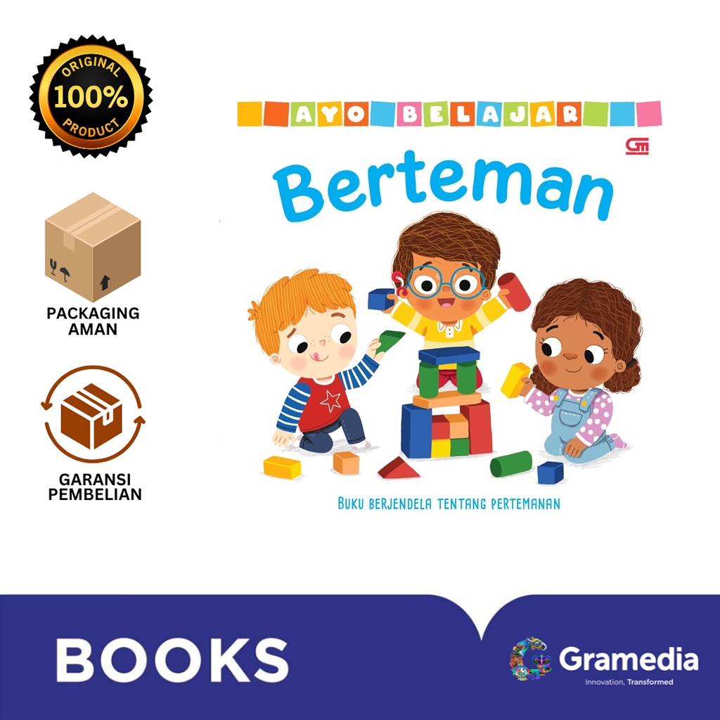 Jual Gramedia Bali - AYO BELAJAR: BERTEMAN (BOARD BOOK) | Shopee Indonesia