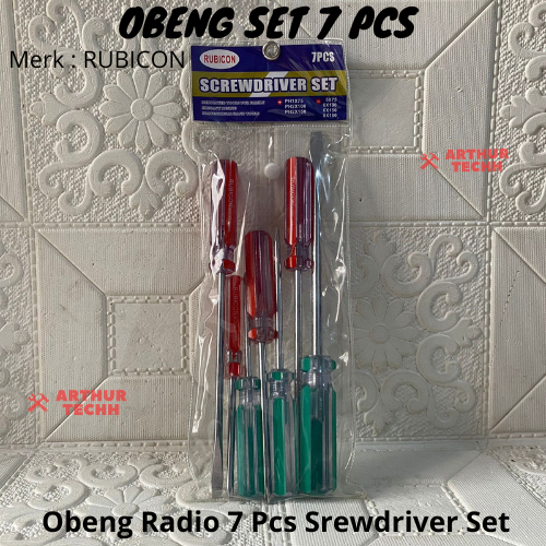 Jual RUBICON Obeng Gagang Akrilik Radio Screwdriver Set 7 Pcs Plus ...