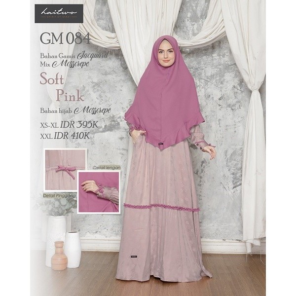 Jual HAITWO | Gamis Syari Wanita Dewasa Set Hijab GM 084 by Nibras ...