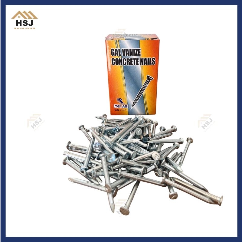 Jual Paku Cor 1 1/2 Inch Paku Beton Paku Putih 1 Kotak 1 Pack Paku Cor ...