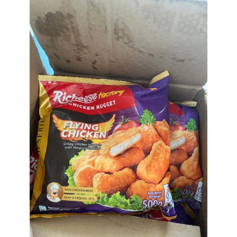 Jual Nugget Richeese Flying Chicken With Tempura Coating 500gr | Shopee ...