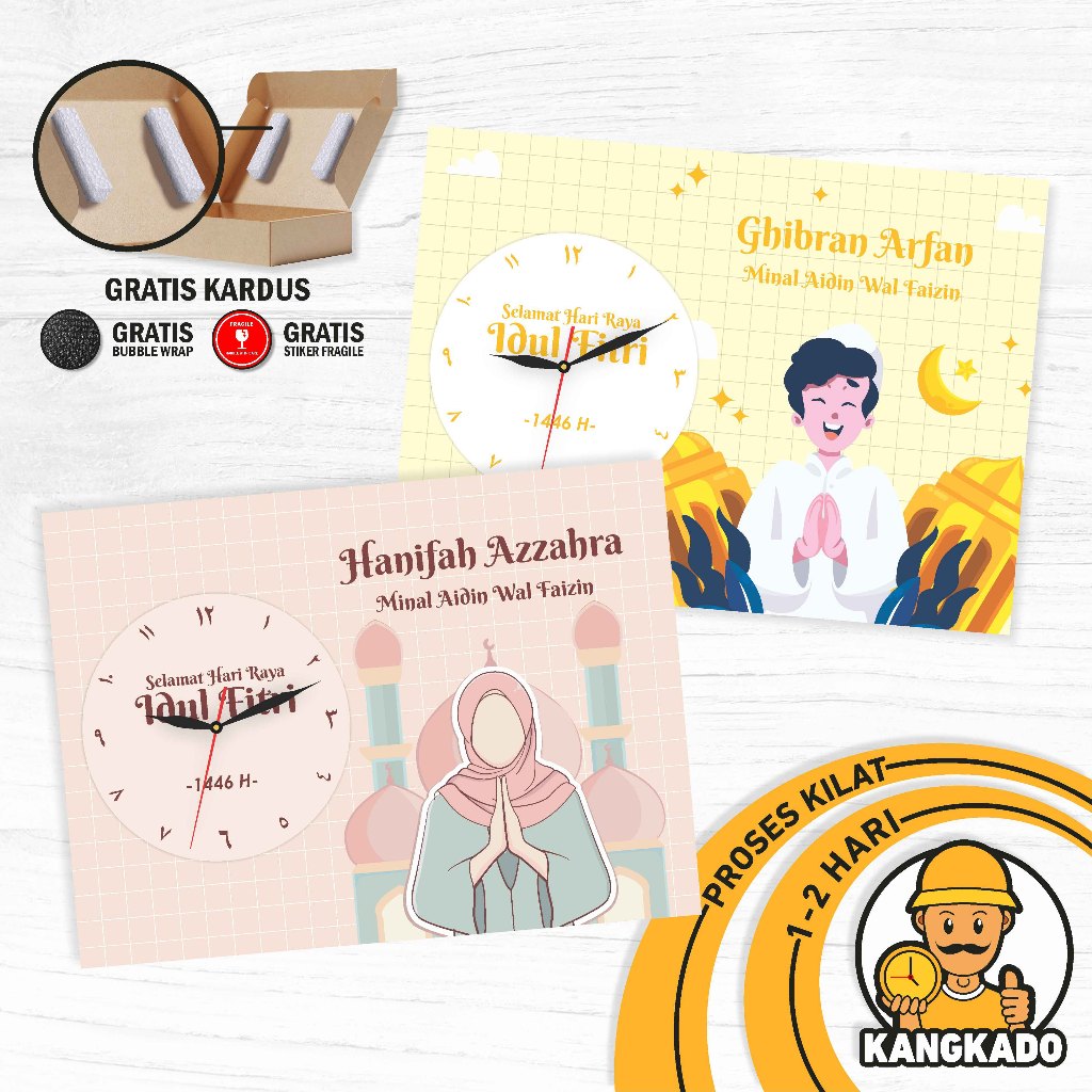 Jual JAM DUDUK UKURAN 10CM X 15CM PARCEL IDUL FITRI SOUVENIR HARI RAYA ...