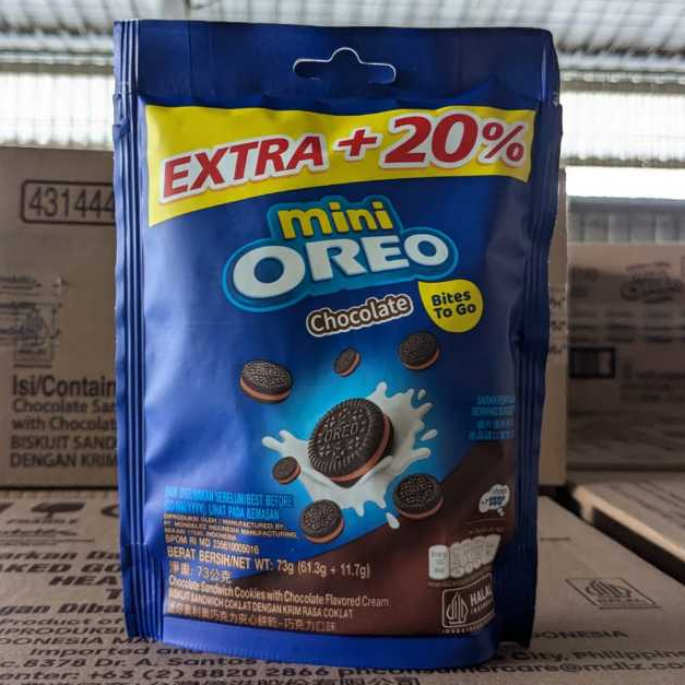 Jual OREO MINI NEW PRODUK IN POUCH EXTRA 20%, 73gr | Shopee Indonesia