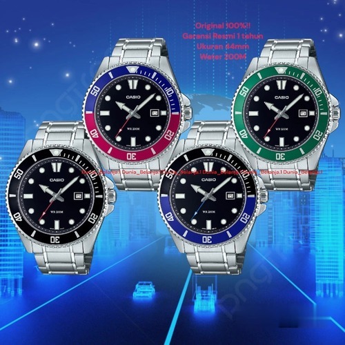 Jual Original 100%!! Jam Tangan Pria Casio MDV-107D-1A1VDF MDV-107D ...