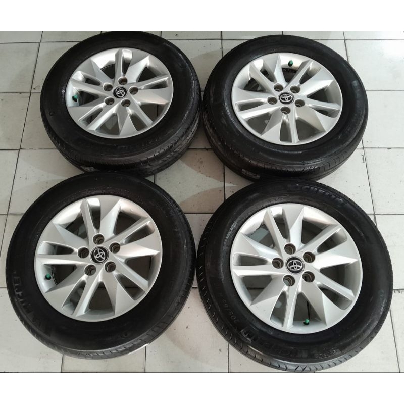 Jual Velg pelek mobil Second murah oem Toyota kijang inova Reborn Ring 16 ban michelin | Shopee ...