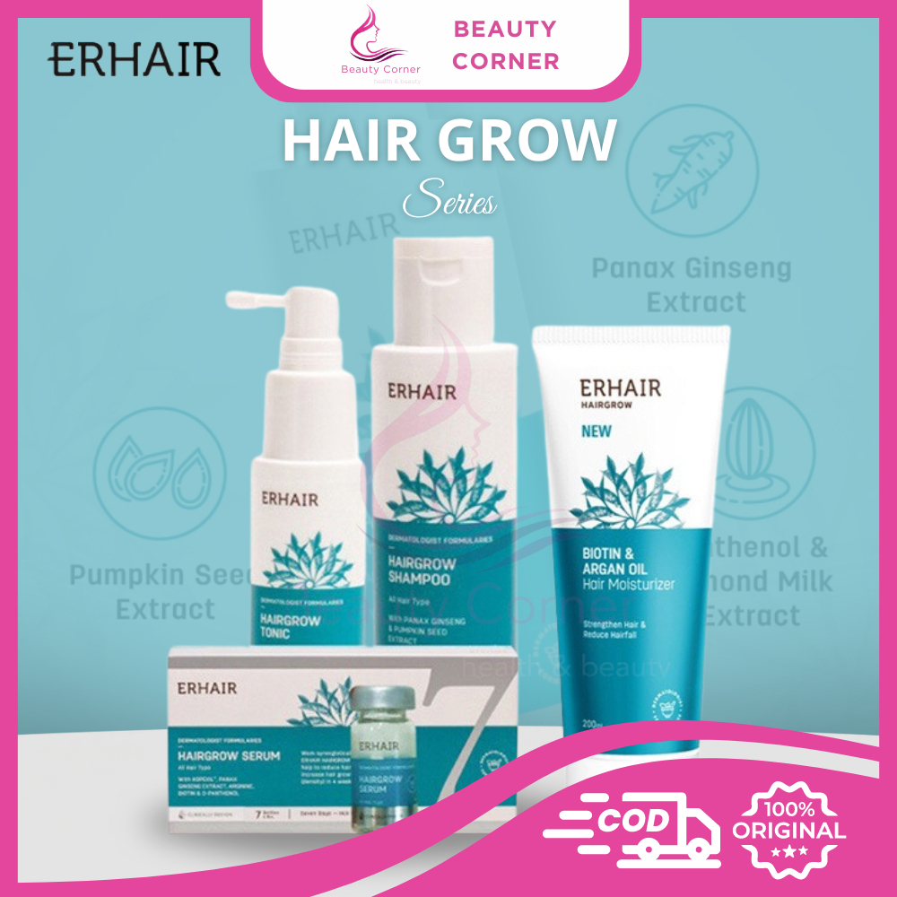 Jual Erhair Hair Grow Series [Shampoo/Serum/Tonic With/Hair Moisturizer ...