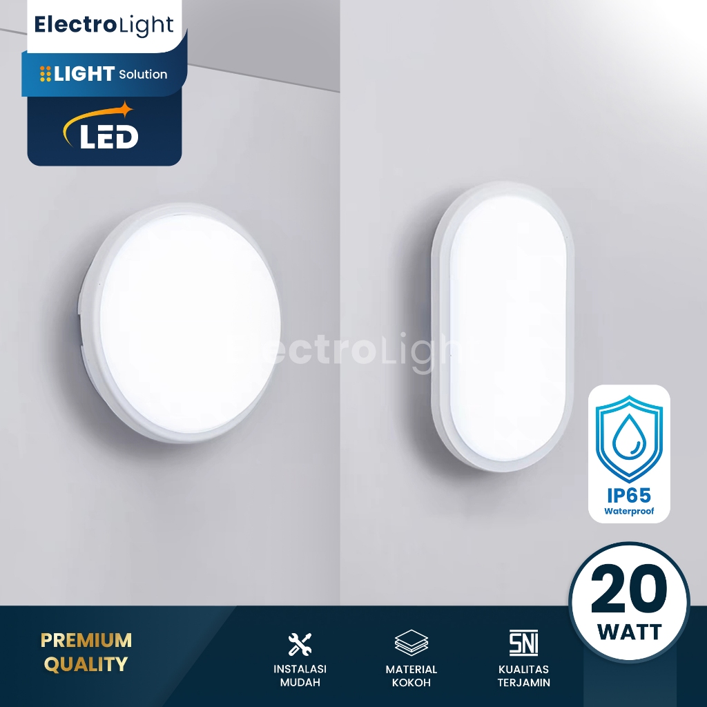 Jual Lampu dinding outdoor LED 20watt waterproof outbow bulat oval ...