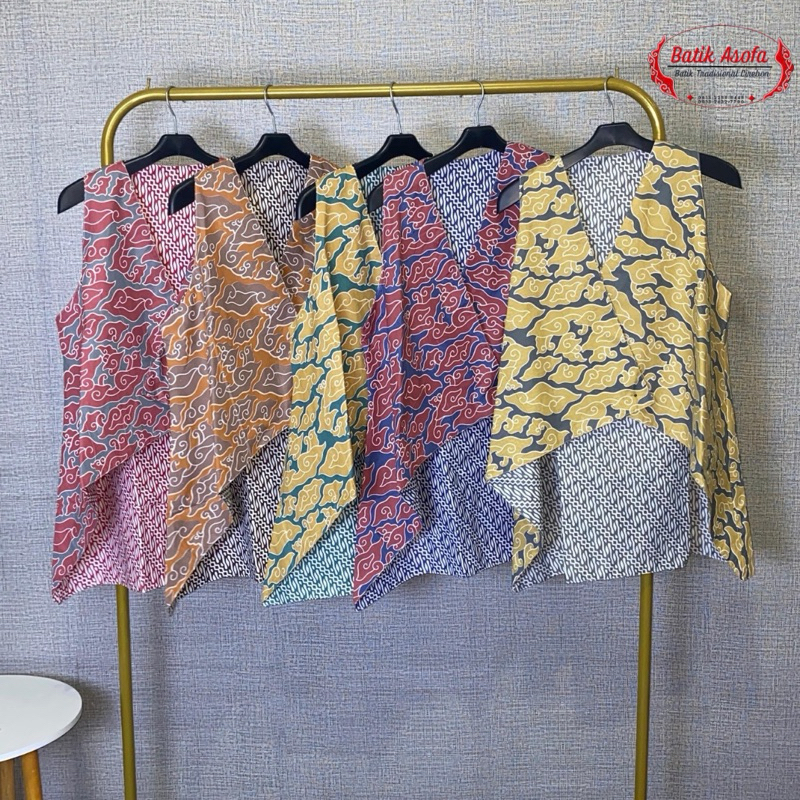 Jual OUTER BATIK MOTIF MEGA MENDUNG KOMBINASI 2 WARNA | Shopee Indonesia