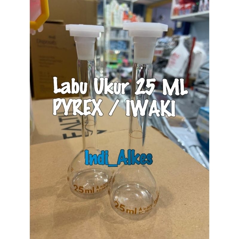 Jual Labu Ukur 25ML PCS / IWAKI / PYREX / LABU UJUR 25 ML / LABU UKUR ...