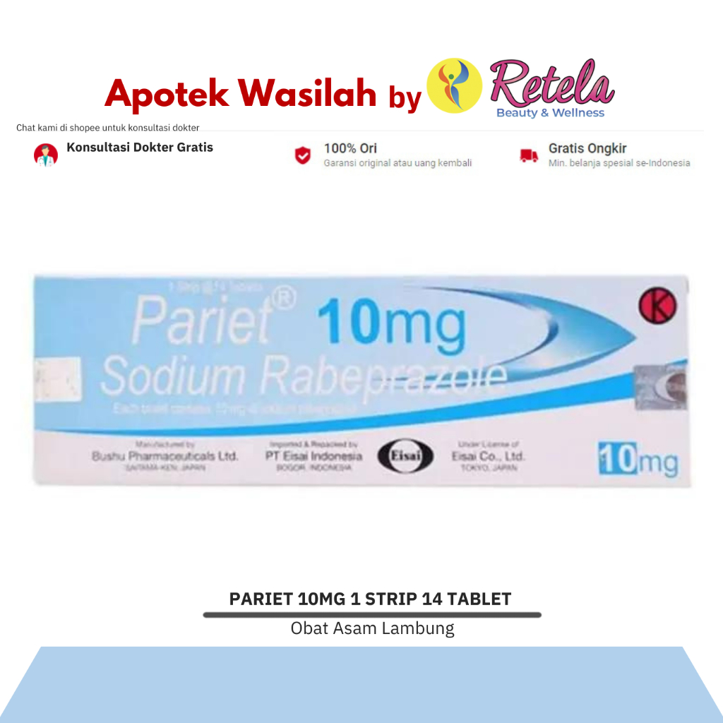 Jual PARIET 10MG 1 STRIP 14 TABLET | Shopee Indonesia