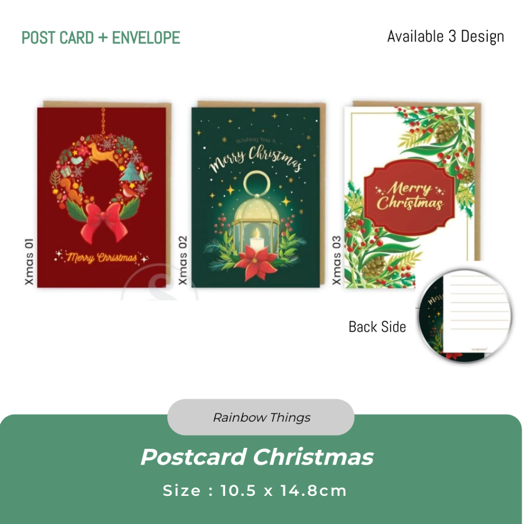 Jual Kartu ucapan Natal / Christmas uk. postcard | Shopee Indonesia