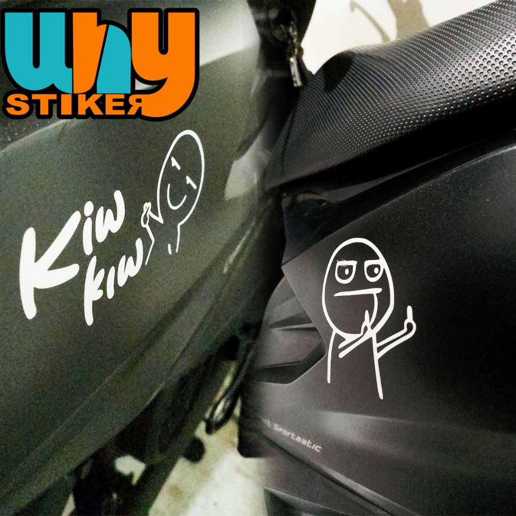 Jual Sticker Stiker Cutting FUCEK, Middle Finger MEME STIKER KIW KIW ...