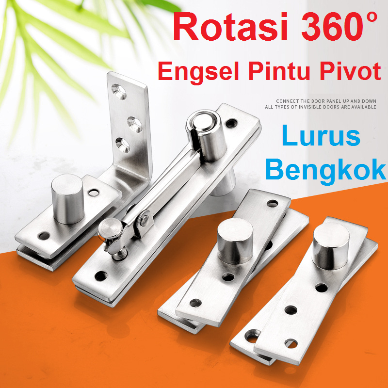 Jual Engsel Pintu Putar Rumah Swing Engsel Pivot Atas Bawah Set Engsel Pintu Ayun Stainless ...
