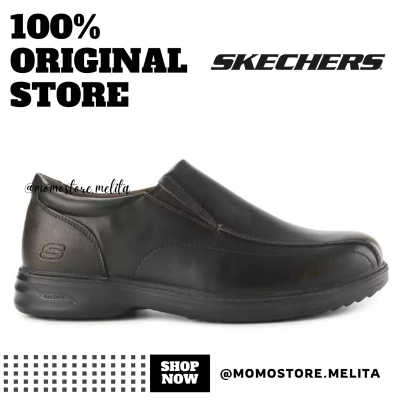Jual SKECHERS Arch Fit Ogden Dark Brown Sepatu Sneakers Pria Branded ...