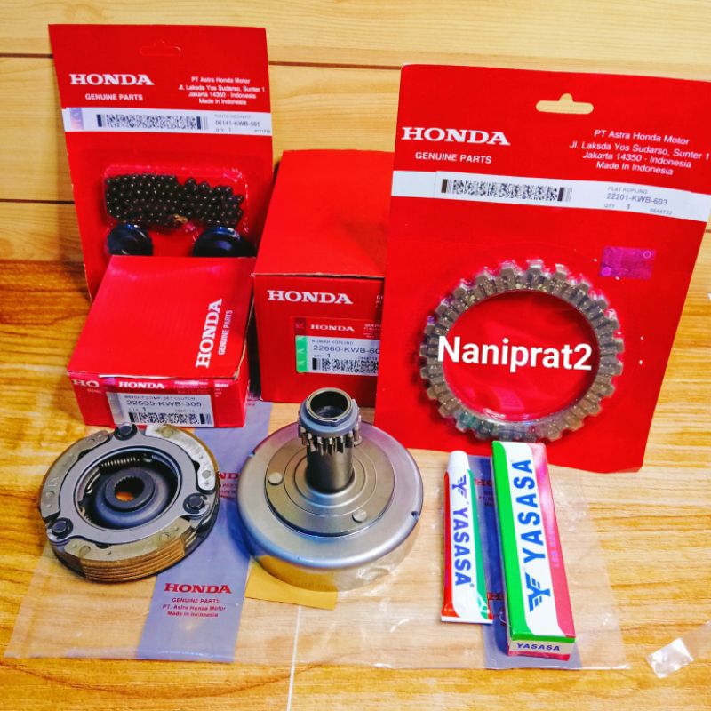 Jual Paket Lonceng Otomatis Assy KWB + Ganda Assy + Plat kopling + Rantai + Lem Honda blade 110 ...