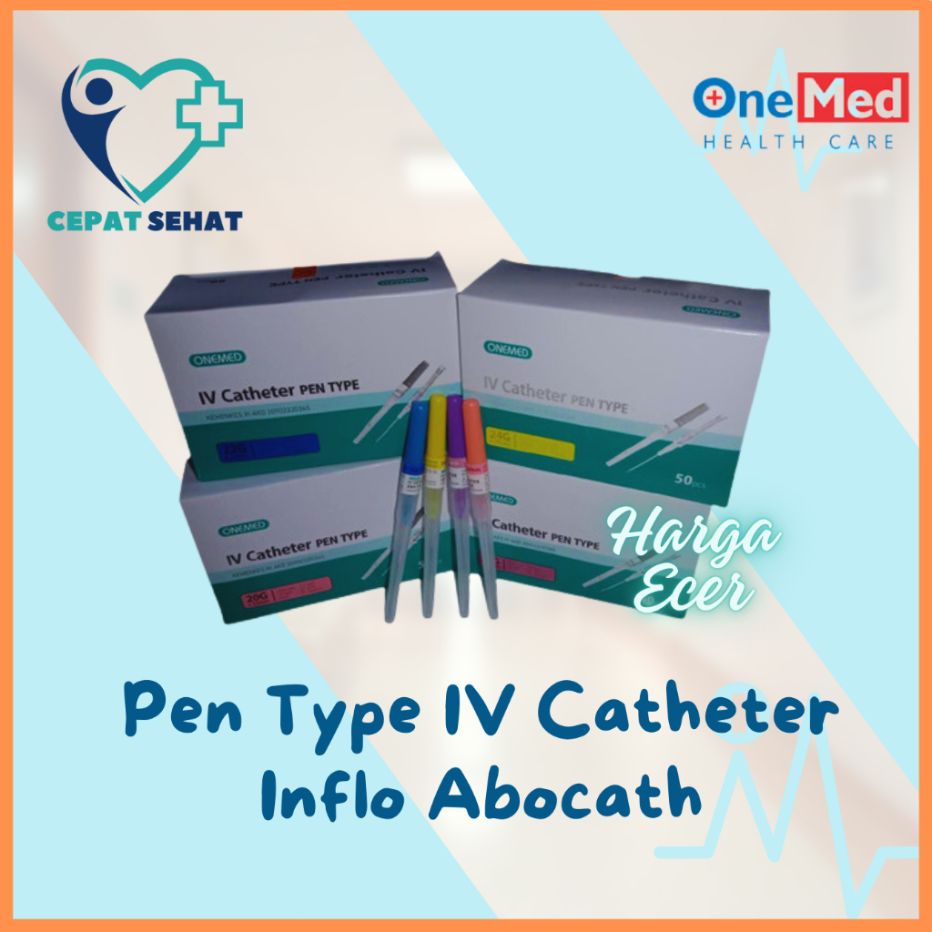 Jual Inflo iv catheter onemed no 18 24 22 pen type abocath onemed harga ...