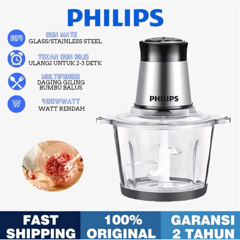 Jual CHOOPER BLENDER PHILIPS FOOD FROCESSOR HR-2560.400WATT BLENDER ...