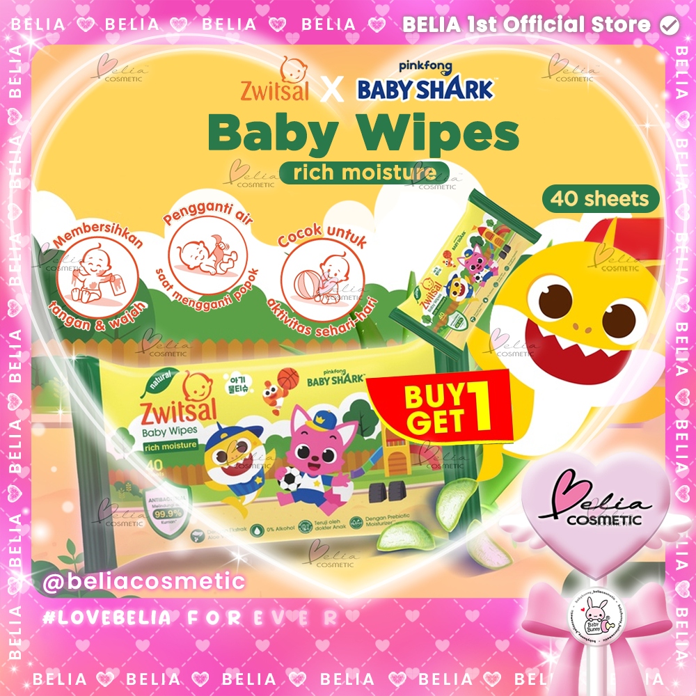 Jual BELIA ZWITSAL Baby Wipes Tissue Basah Rich Mositure Baby Shark ...