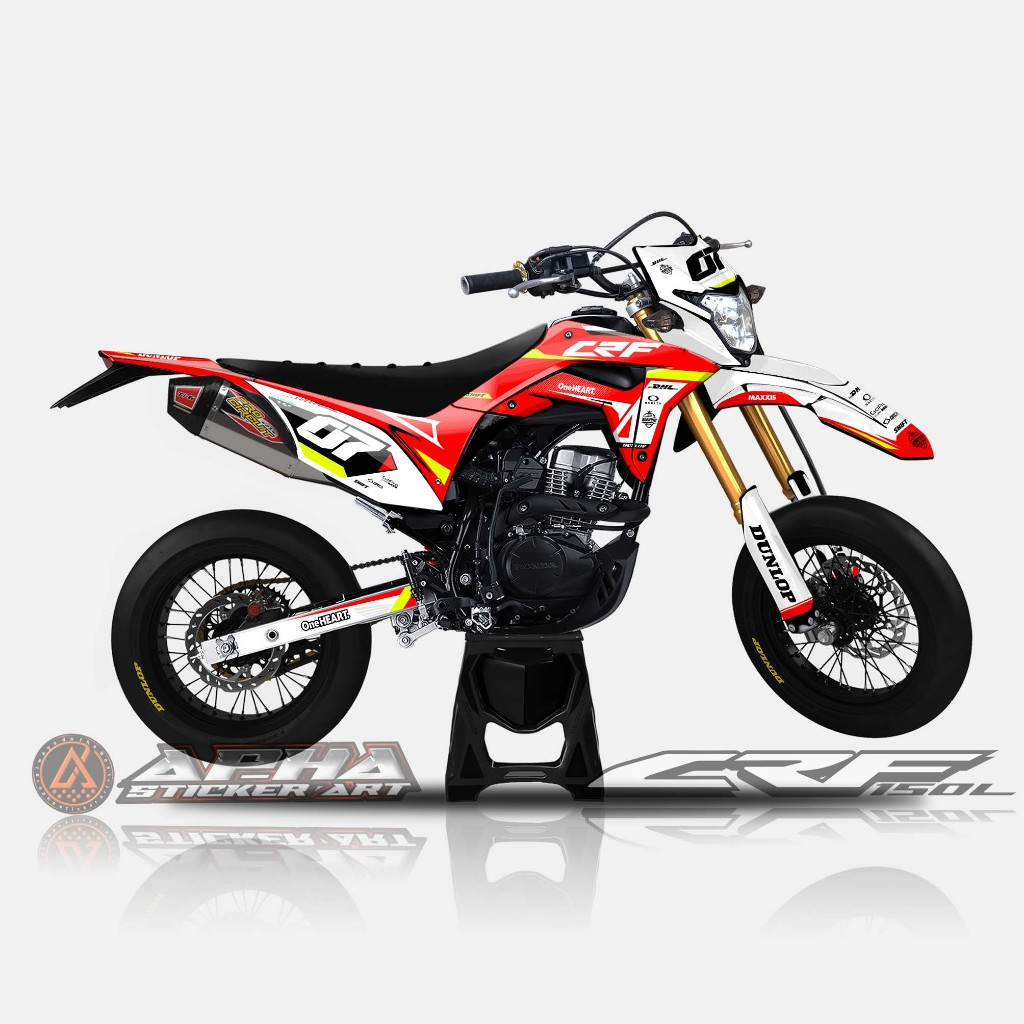 Jual DECAL CRF 150 L SUPERMOTO FULL BODY / STICKER DECAL CRF 150 L BISA CUSTOM NOMOR DAN NAMA ...