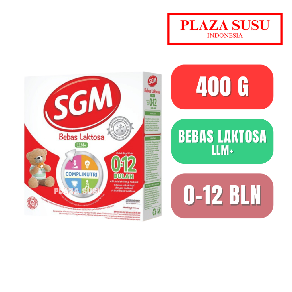 Jual SGM BEBAS LAKTOSA LLM+ 400 G SUSU FORMULA 0-12 BULAN | Shopee ...