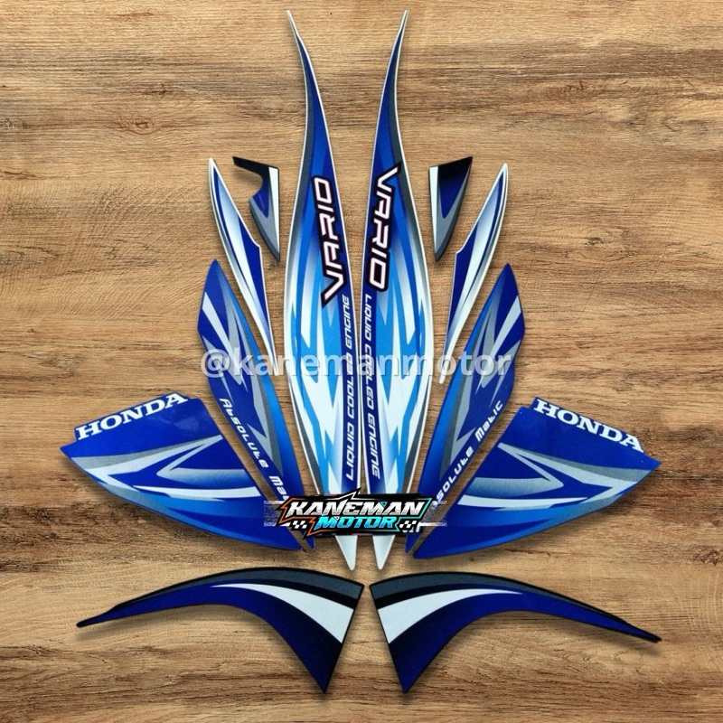 Jual STICKER STRIPING HONDA VARIO KARBU 110 2012 2013 WARNA PUTIH BIRU ...