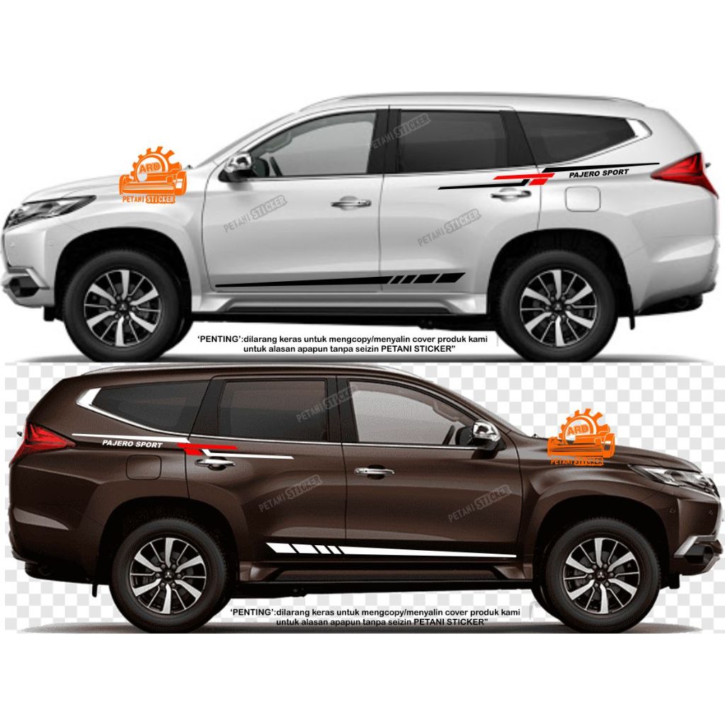 Jual sticker mobil list minimalist pajero sport fortuner sport ...
