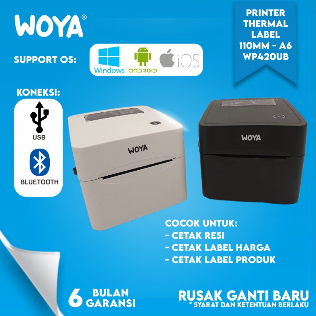 Jual WOYA PRINTER BARCODE THERMAL LABEL ALAT MESIN RESI PENGIRIMAN ...