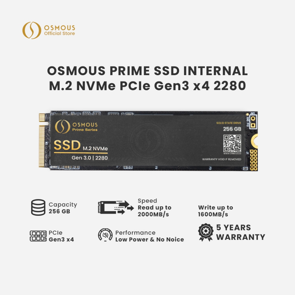 Jual Osmous Prime SSD Internal M2 NVMe 256GB PCIe Gen3 x4 2280 M.2 NVME ...