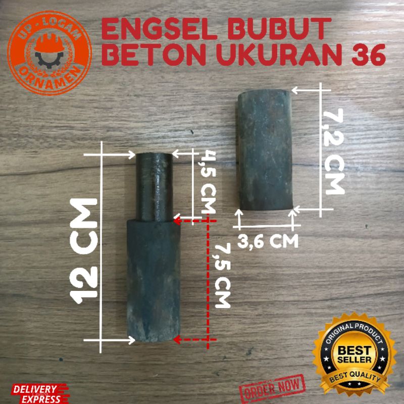 Jual Engsel Bubut Besi Beton Ukuran 36 Engsel Pagar , Engsel Pintu ...