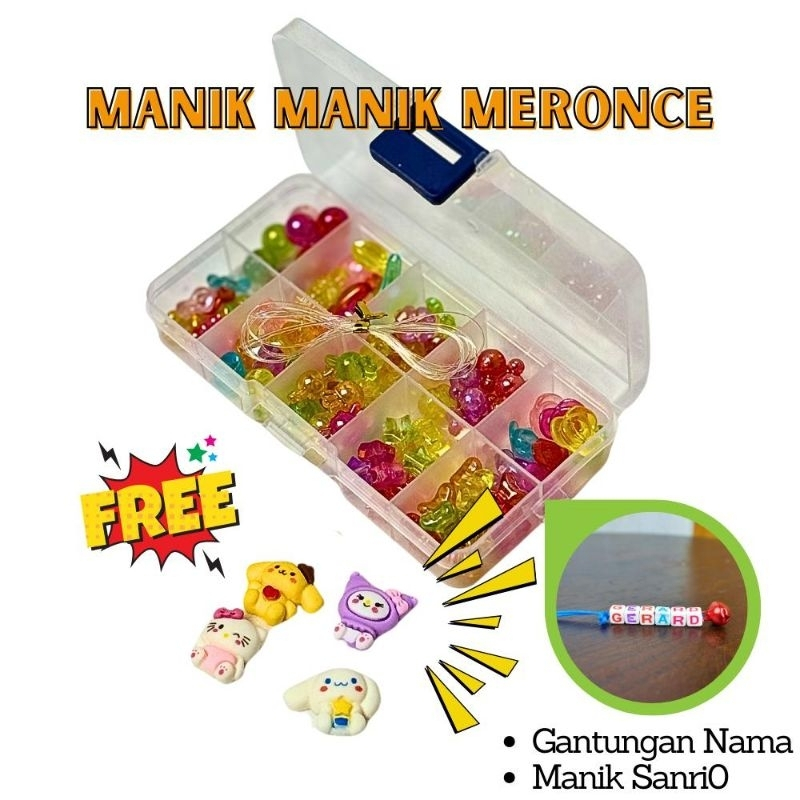Jual Mainan Meronce 3D Beaded DIY Kotak Manik Sanrio Disney FREE CUSTOM ...