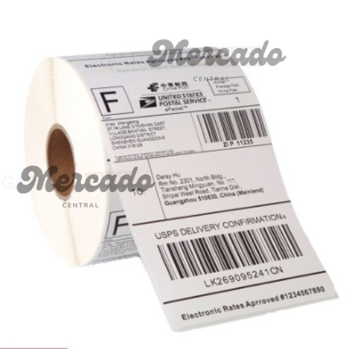 Jual Kertas Label Thermal Resi Pengiriman Paket Barcode Code 100x150mm ...