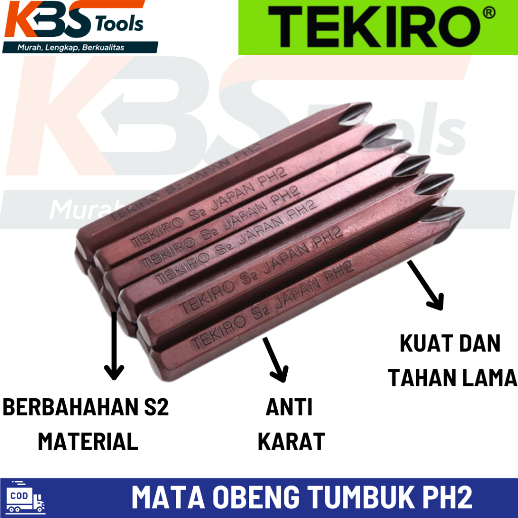 Jual Mata Obeng Ketok PH2 x 80 TEKIRO - Mata Obeng Tumbuk PH2 x 80mm ...