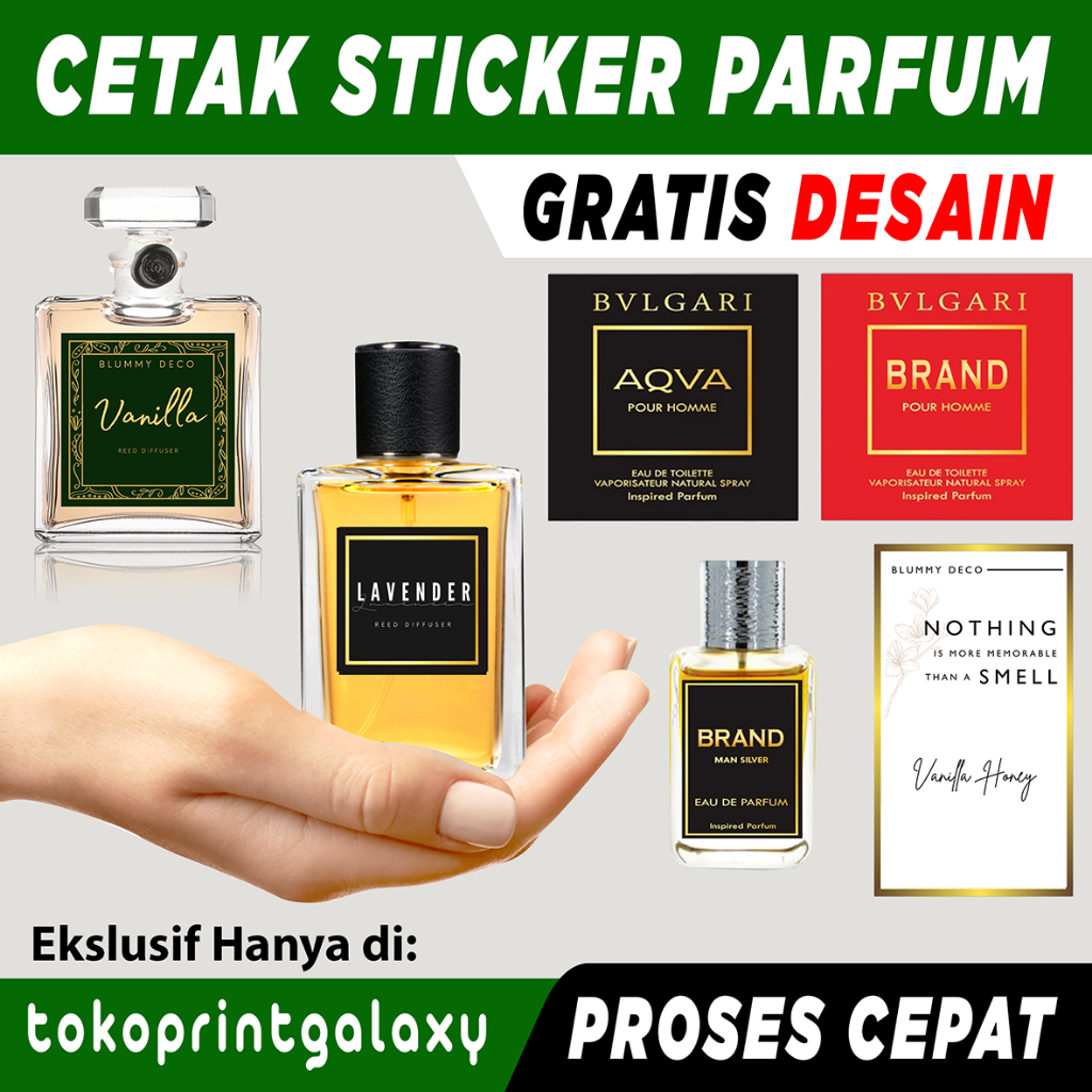 Jual Sticker Parfum Label Kemasan Cutting A3 | Shopee Indonesia