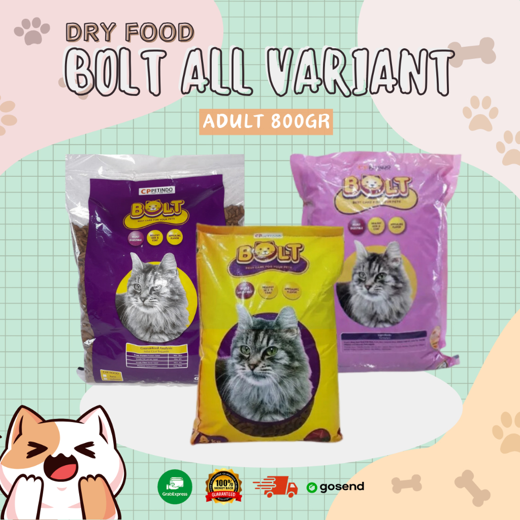 Jual Bolt Makanan Kucing Kering Cat Dry Food Repack | Shopee Indonesia