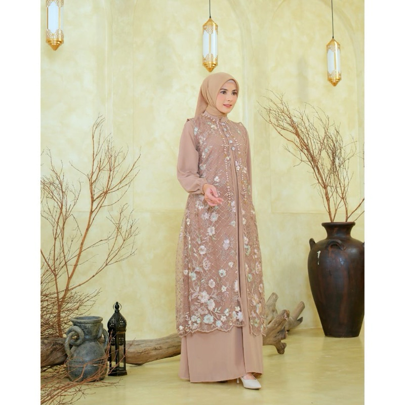 Jual gamis Lebaran mewah/gamis pesta/gamis modern/gamis outer/gamis ...