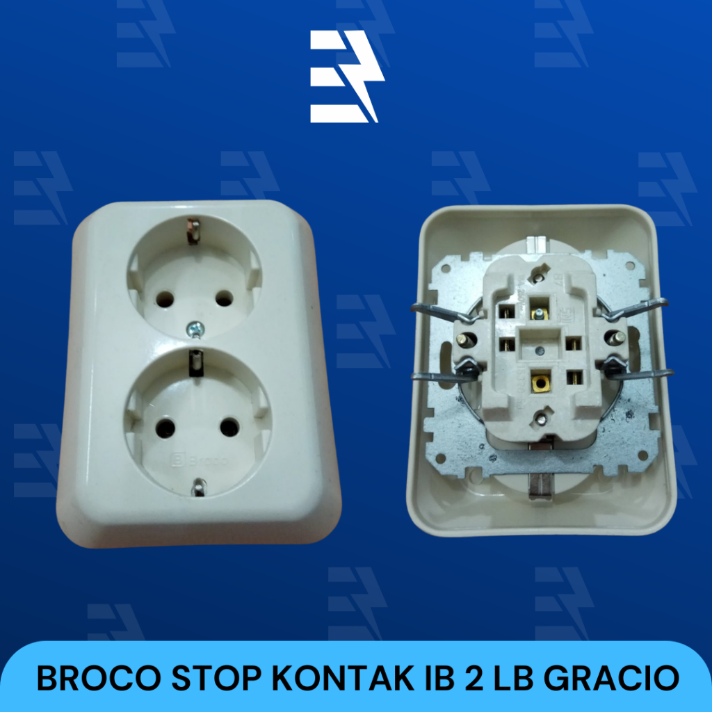Jual BROCO IB STOP KONTAK ARDE 2 LUBANG GRACIO CREAM | Shopee Indonesia