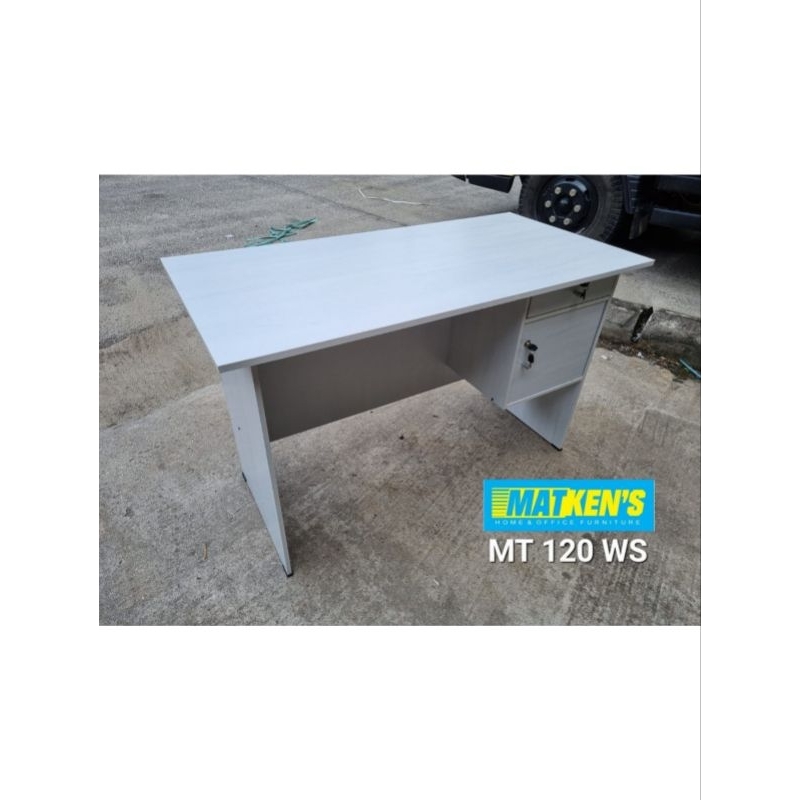 Jual meja kantor / meja tulis / meja belajar 1/2 setengah biro | Shopee ...