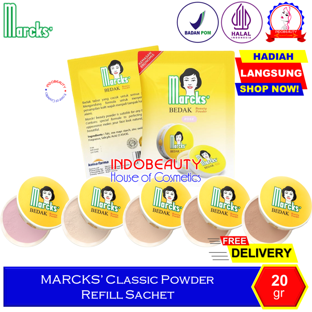Jual MARCKS Classic Refill Sachet 20 gr Loose Powder Bedak Tabur Isi ...