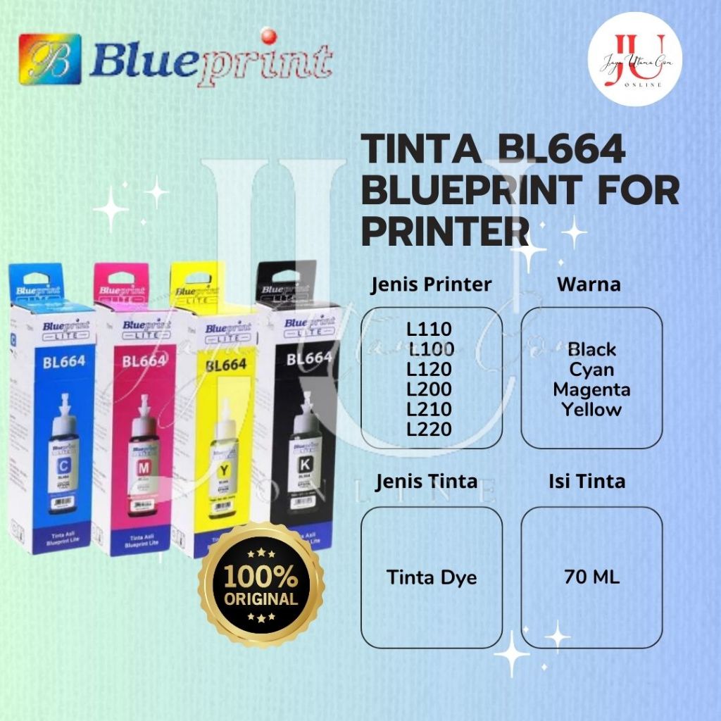 Jual Tinta BluePrint BL 664 Original 70ml / Tinta BL664 Blueprint Original | Shopee Indonesia