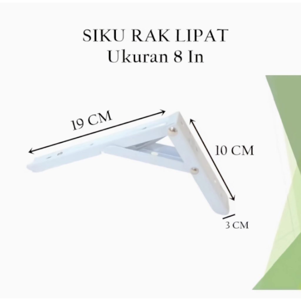 Jual (2pcs) Bracket Besi Engsel Siku Lipat Untuk Rak Meja Lipat Bonus ...