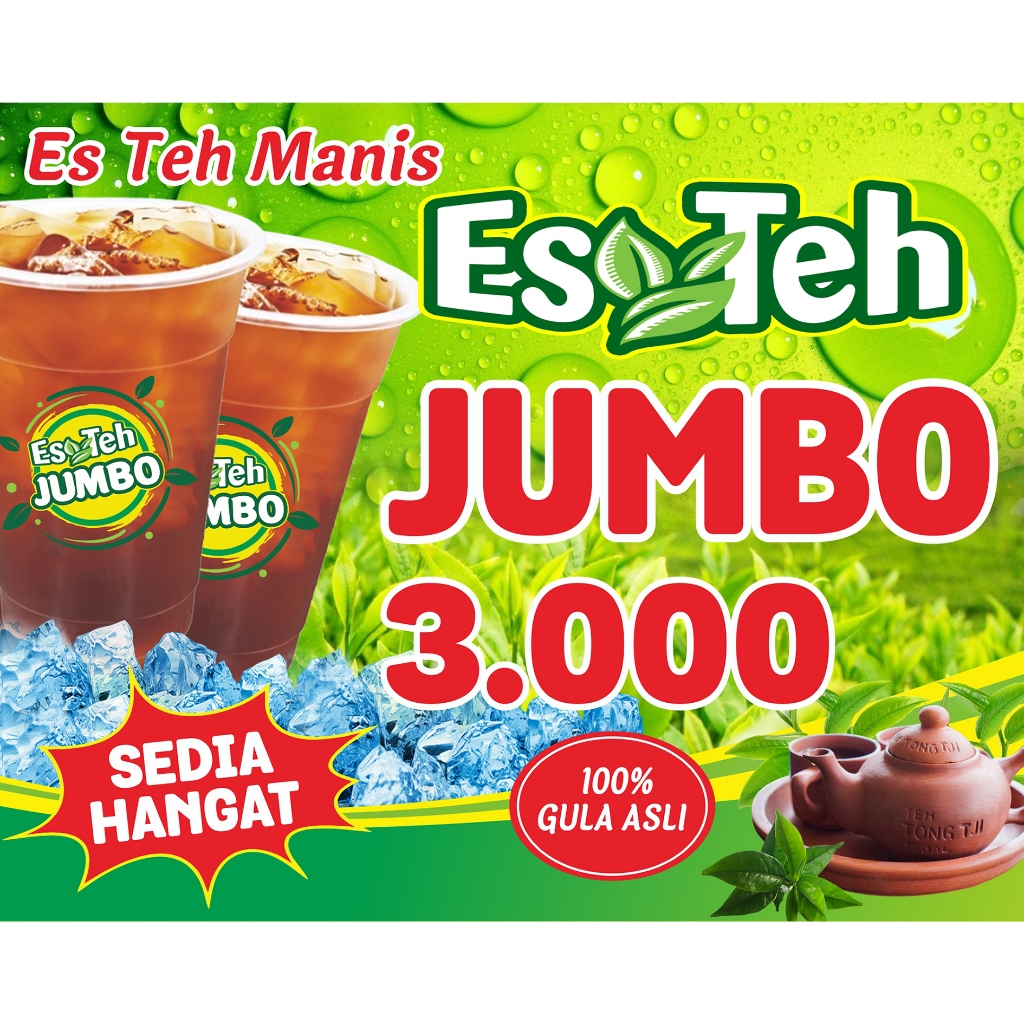 Jual Spanduk Banner Es Teh Manis Jumbo, es teh jumbo | Shopee Indonesia
