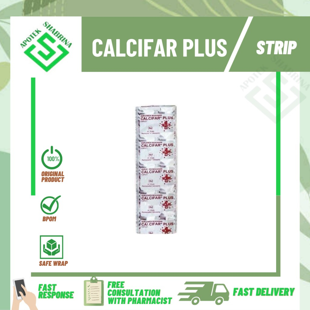 Jual Calcifar Plus 10 Kaplet / KALSIUM LAKTAT/ VITAMIN TULANG / CALSIUM ...