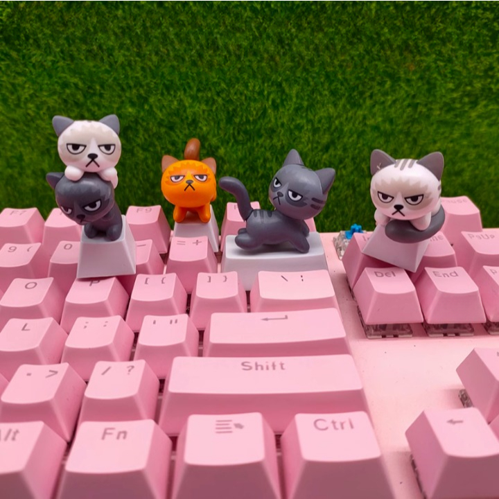 Jual Grumpy Neko Cat Keycaps Mechanical Keyboard ; Artisan keycaps ...