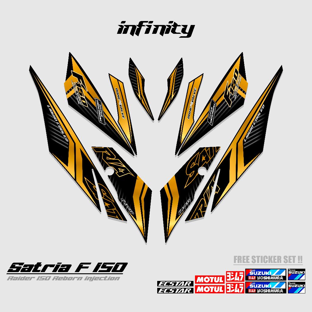 Jual STRIPING SATRIA INJEKSI 150 MOTIF 21 SIMPLE / F150 / SATRIA F 150 ...