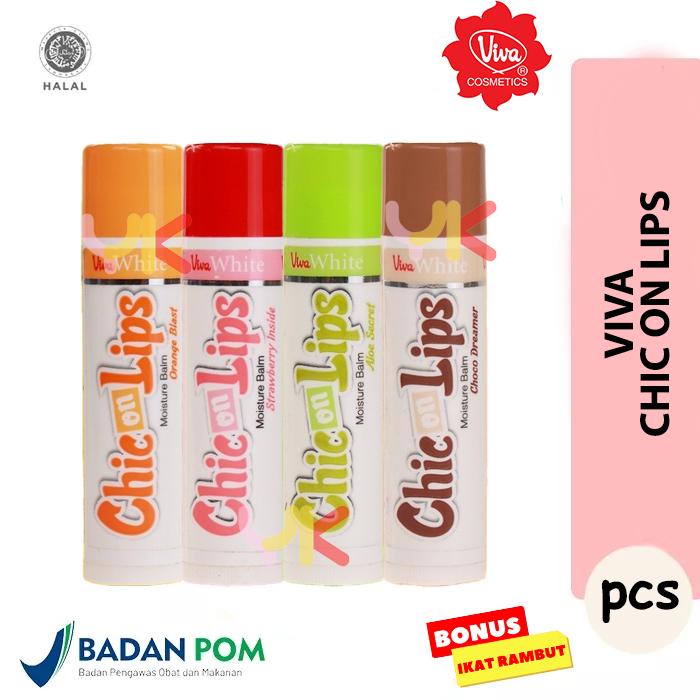Jual Viva White Moisture Balm Chic On Lips - Tersedia 4 Varian Rasa ...